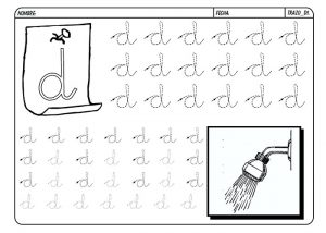 Imprimir ficha para aprender a escribir la letra D | Recursos de ...