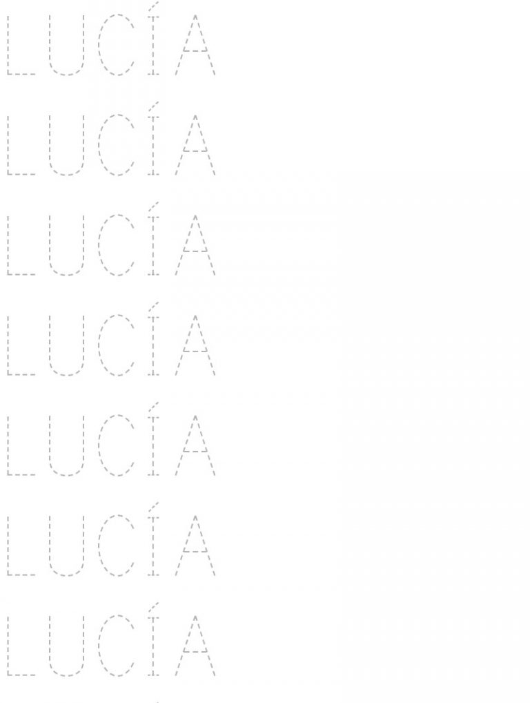 Fichas para aprender a escribir el nombre de Lucía | Recursos de ...