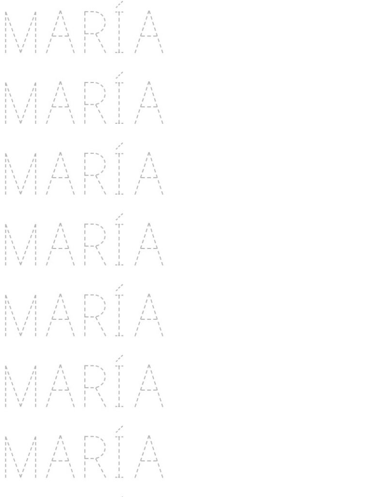 Fichas para aprender a escribir el nombre de María | Recursos de ...