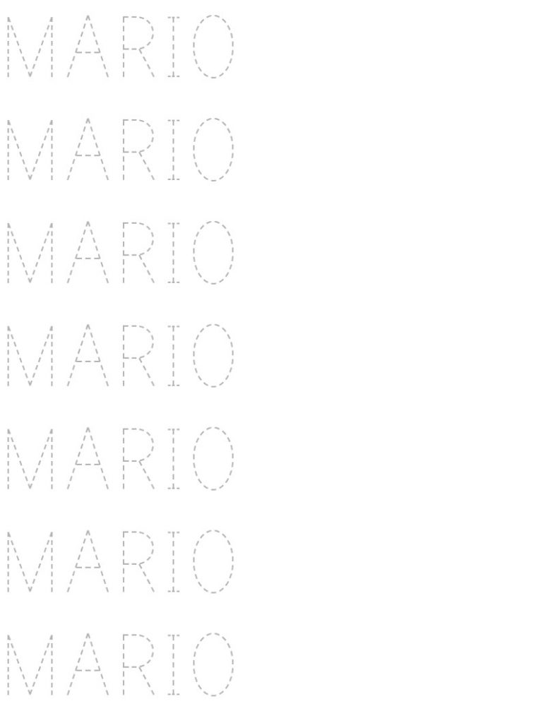 Fichas para aprender a escribir el nombre de Mario | Recursos de ...